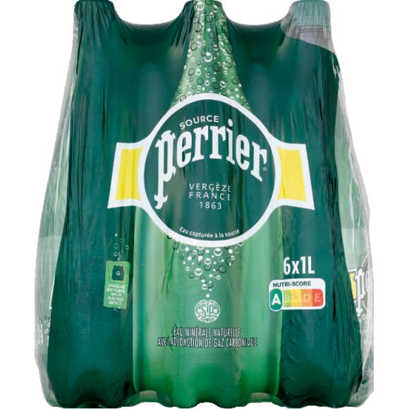 Perrier Carbonated Natural Spring Water - Vergeze France (6 x 1L ...