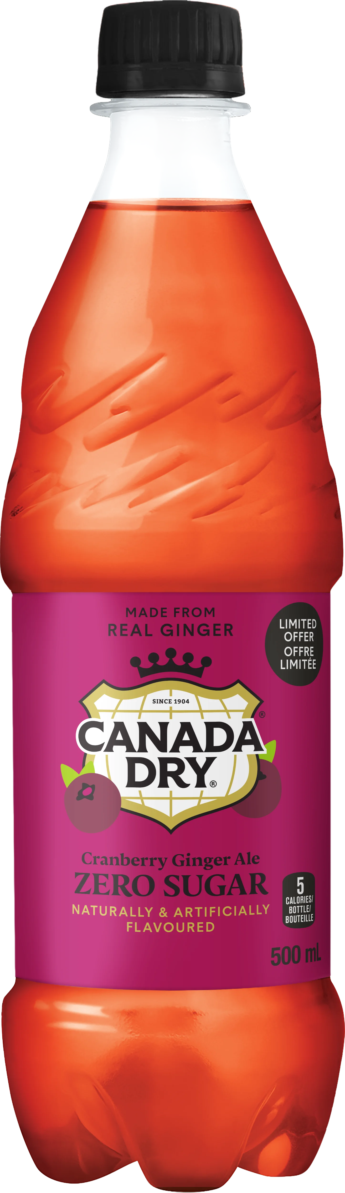 Canada Dry Cranberry Ginger Ale Sugar Free (24 x 500mL) (Eco Fee ...