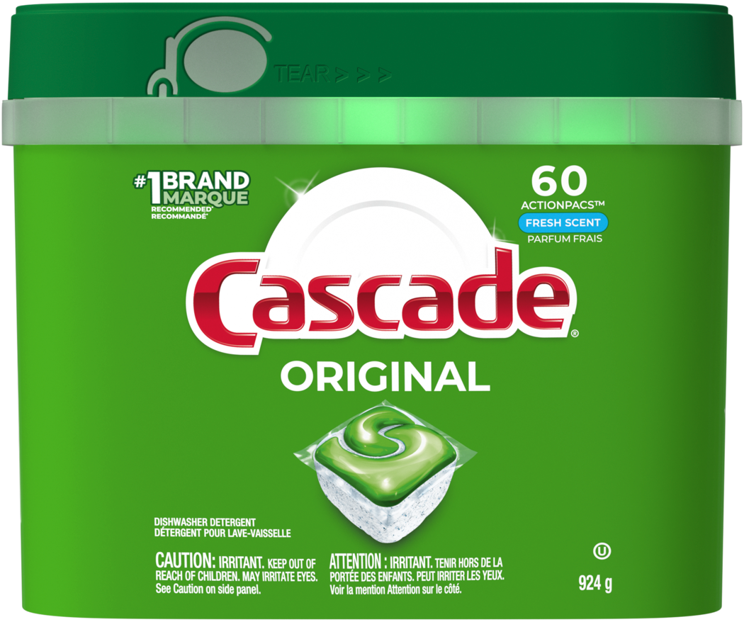 Cascade Original Fresh Scent Dishwasher Detergent Actionpacs 60ct ...