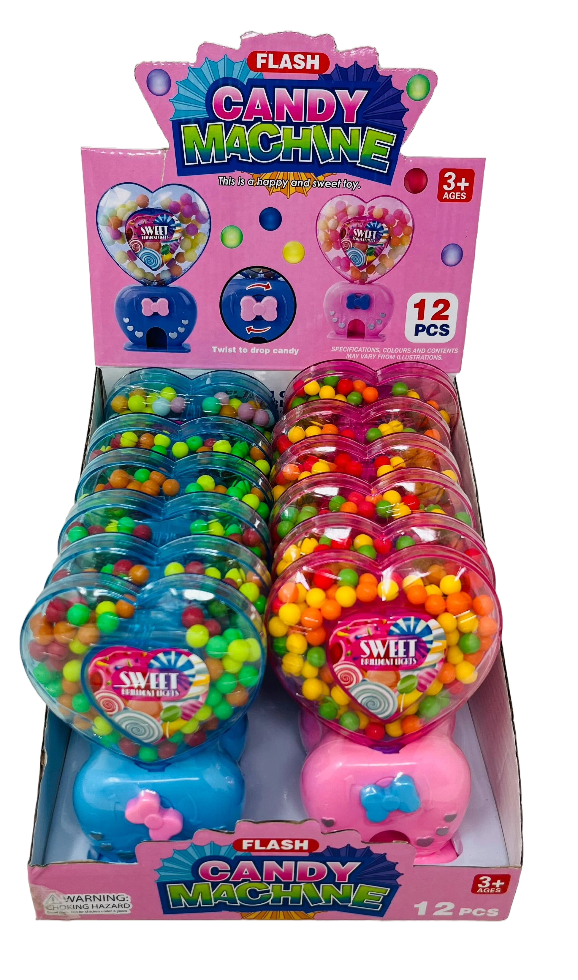 Sour City Flash Heart Shaped Candy Machine (Box of 12) | Quecan ...