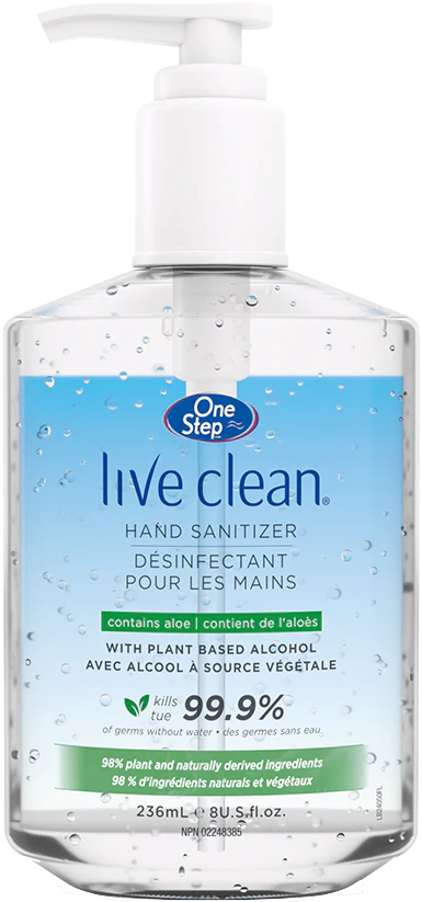 Live Clean One Step Hand Sanitizer (236 ml ) | Quecan Distribution
