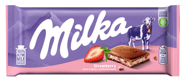 Milka Strawberry Chocolate (22 x 100g) | Quecan Distribution