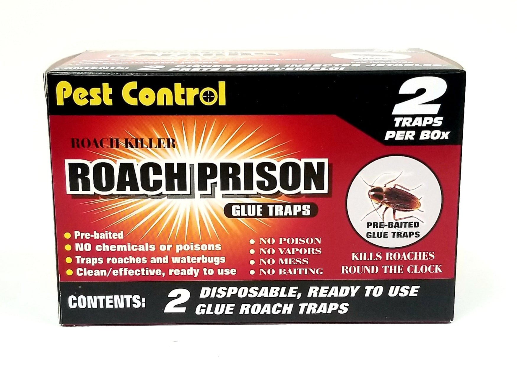 Pest Control Roach Prison Glue Traps (2 Traps)– Quecan Distribution