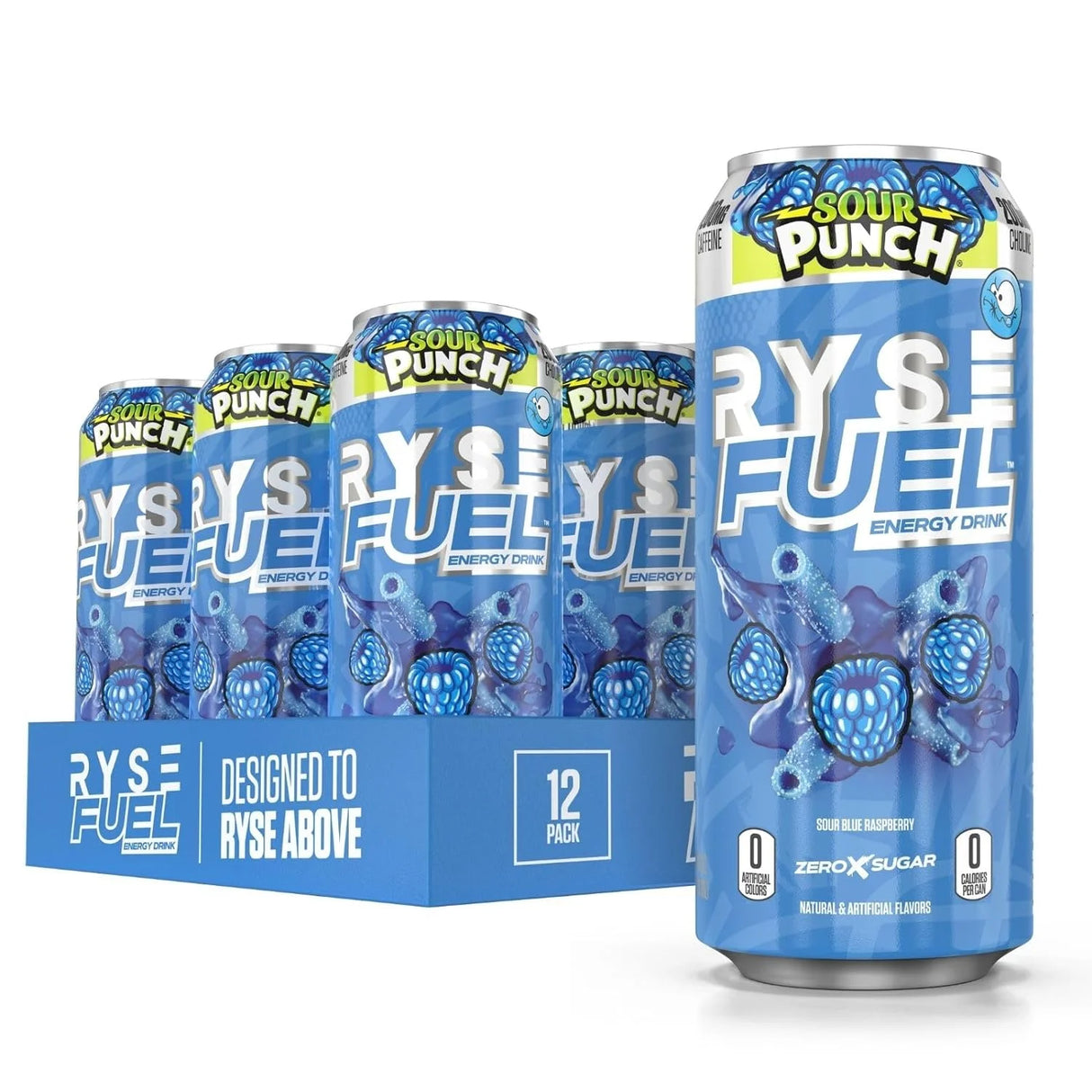 RYSE Fuel Energy Drink - Sour Punch Blue Raspberry (12 x 473mL) (Can D ...
