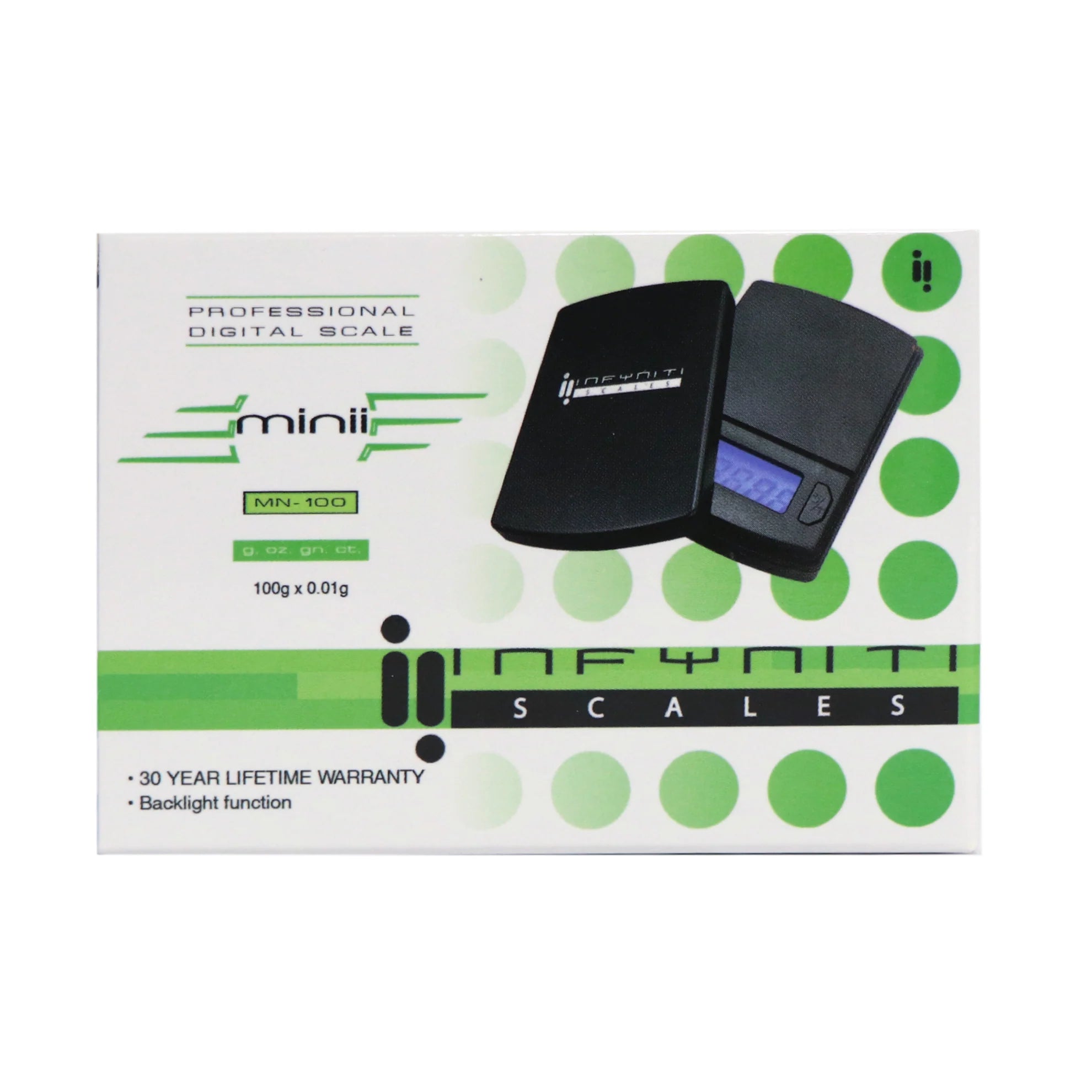 Infyniti Scales Mini MN100 (100g x 0.01g) | Quecan Distribution