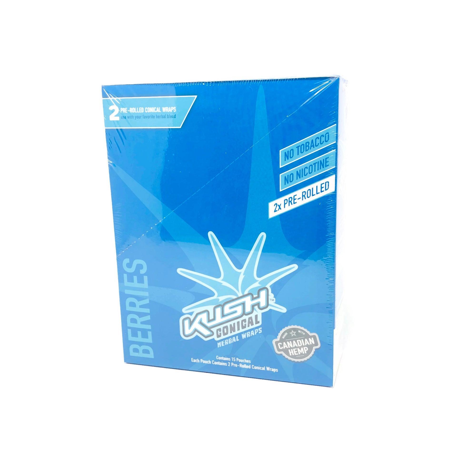 Kush - Conical Berries Herbal Wraps (Box of 15) | Quecan Distribution