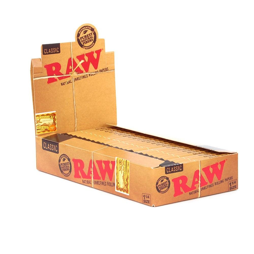 Raw Classic 1 1/4 Rolling Paper (Box of 24 Booklets) | Quecan Distribution